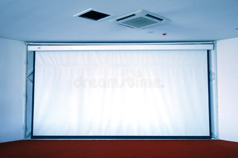 Projection Screen in the Boardroom Stock Image - Image of business ...