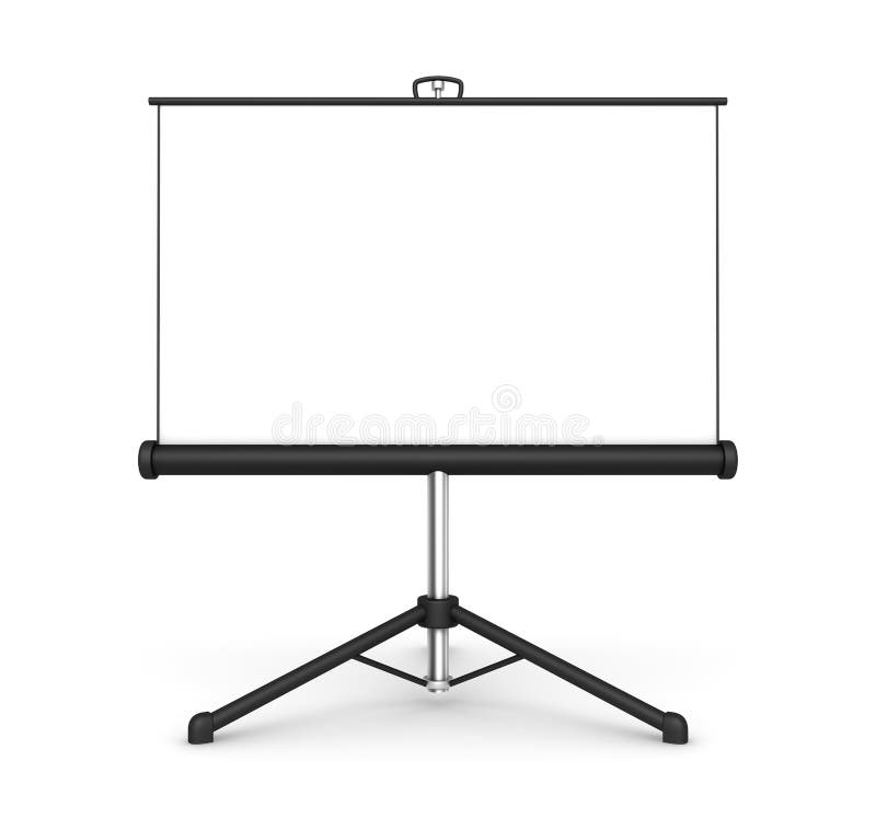 Projection Screen Concept 3d Illustration Stock Illustration ...