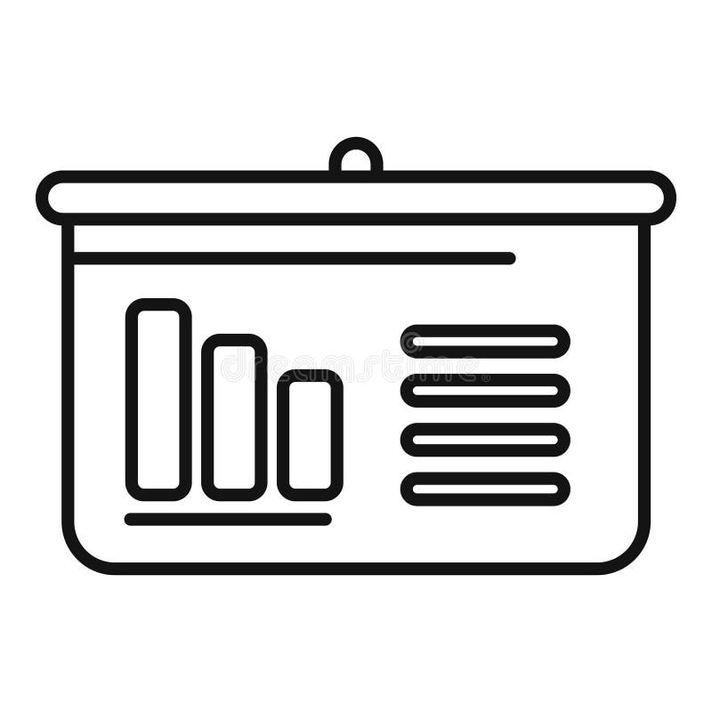 Projection Screen Showing Marketing Data with Infographic Chart Stock ...