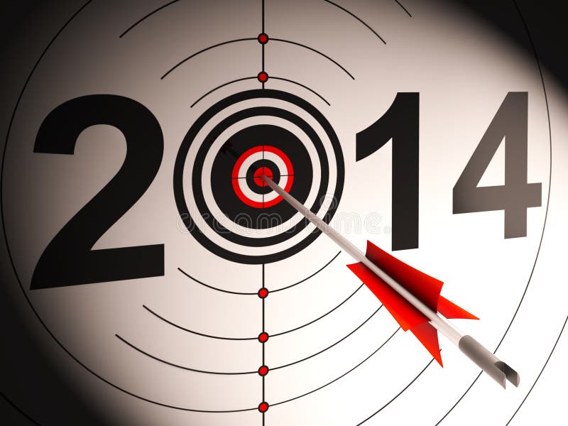 2014 Projection Target Shows Successful Future Stock Illustration ...
