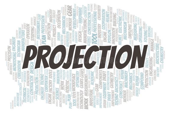 Projection Typography Word Cloud Create with the Text only Stock ...