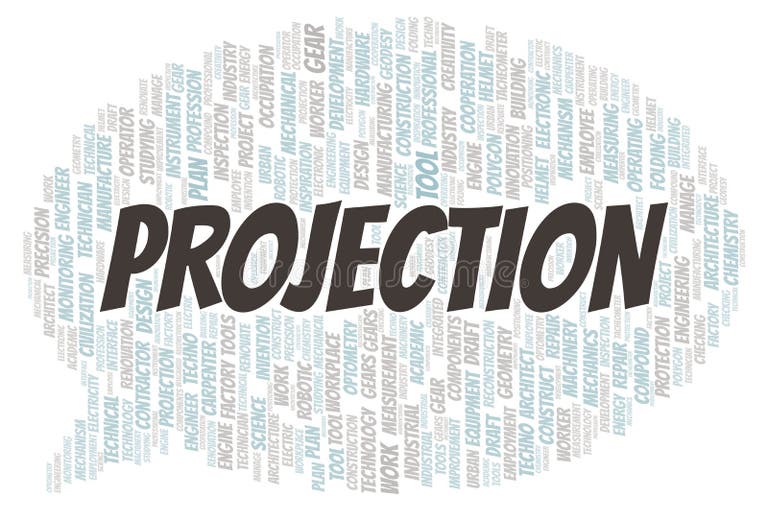 Projection Typography Word Cloud Create with the Text only Stock ...