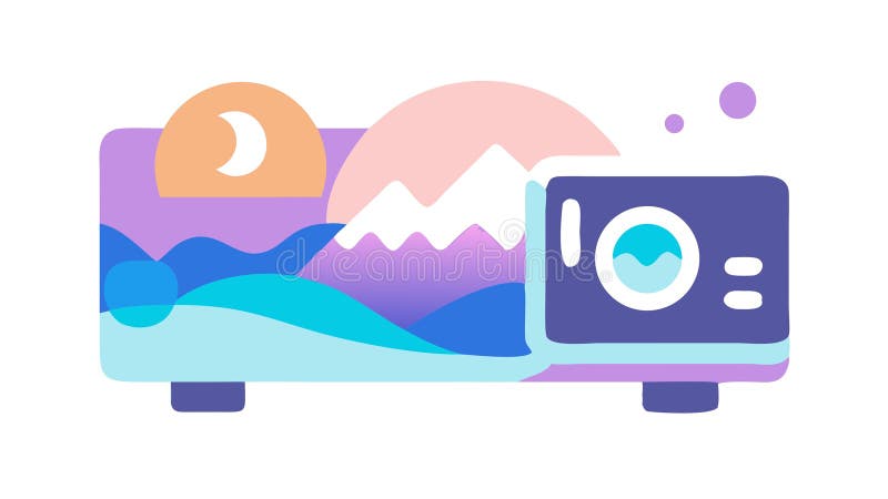 Projector with Abstract Light Beams, Art Visual Effects, Vector Design Generative AI Stock ...