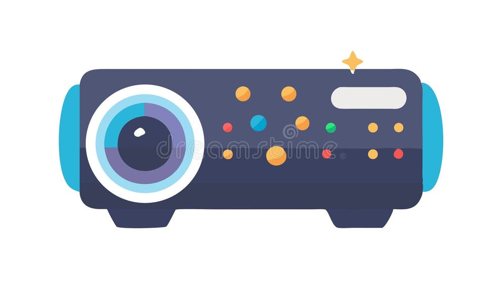 Projector with Abstract Network Projection, Vector Design Generative AI ...