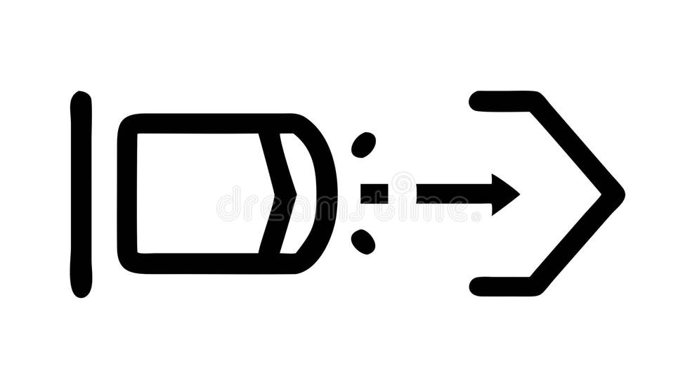 Projector Beam Arrow Icon for Presentation Display Output, Vector ...