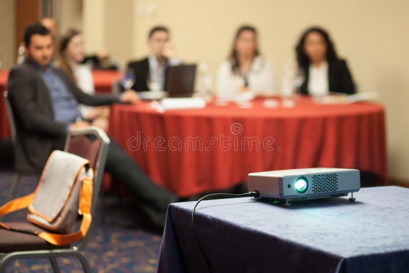 Projector at conference stock image. Image of people - 47996309