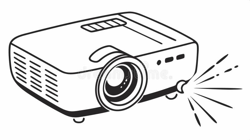 Projector Device, Presentation and Multimedia Technology Vector Design ...