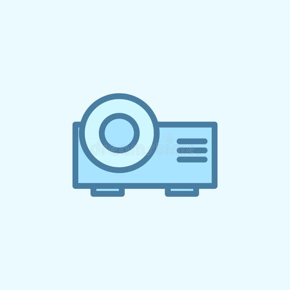 Projector Field Outline Icon. Element of 2 Color Simple Icon. Thin Line ...