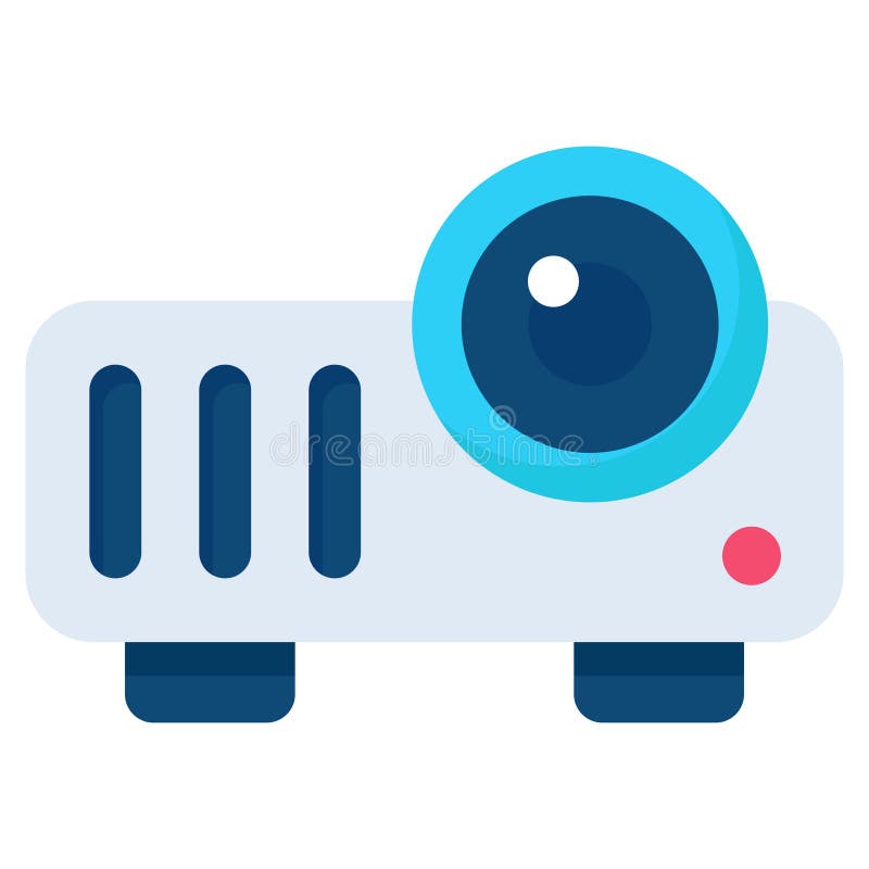 Projector Flat Icon , Photography and Digital Art Flat Vector Icon ...