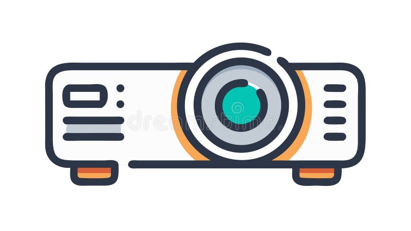 Projector with Folder Icon, File Management, Organization, Digital ...