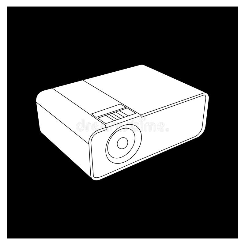 Projector icon design stock vector. Illustration of lined - 343598559