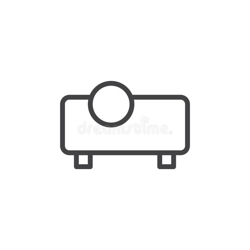Projector Icon Thin Outline Art Symbol Stock Illustration ...