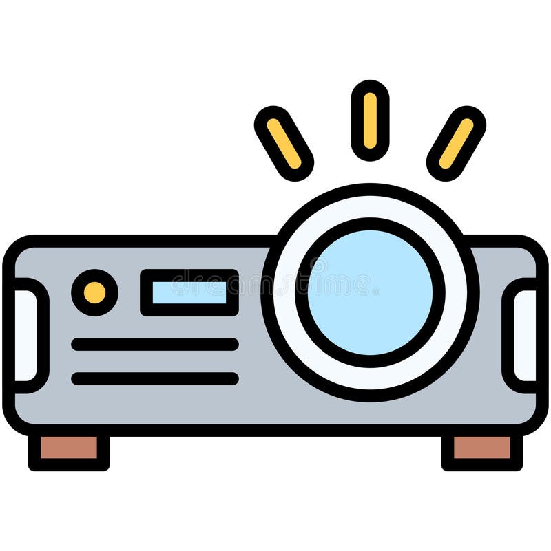 Projector Icon, High School Related Vector Illustration Stock Vector ...