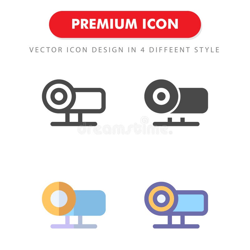 Projector Icon in Glyph Style Isolated on White Background. for Your ...