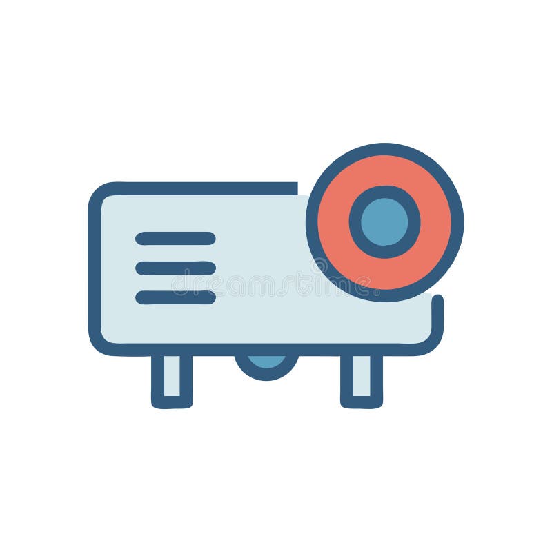 Projector Icon for Presentation Technology Stock Illustration ...