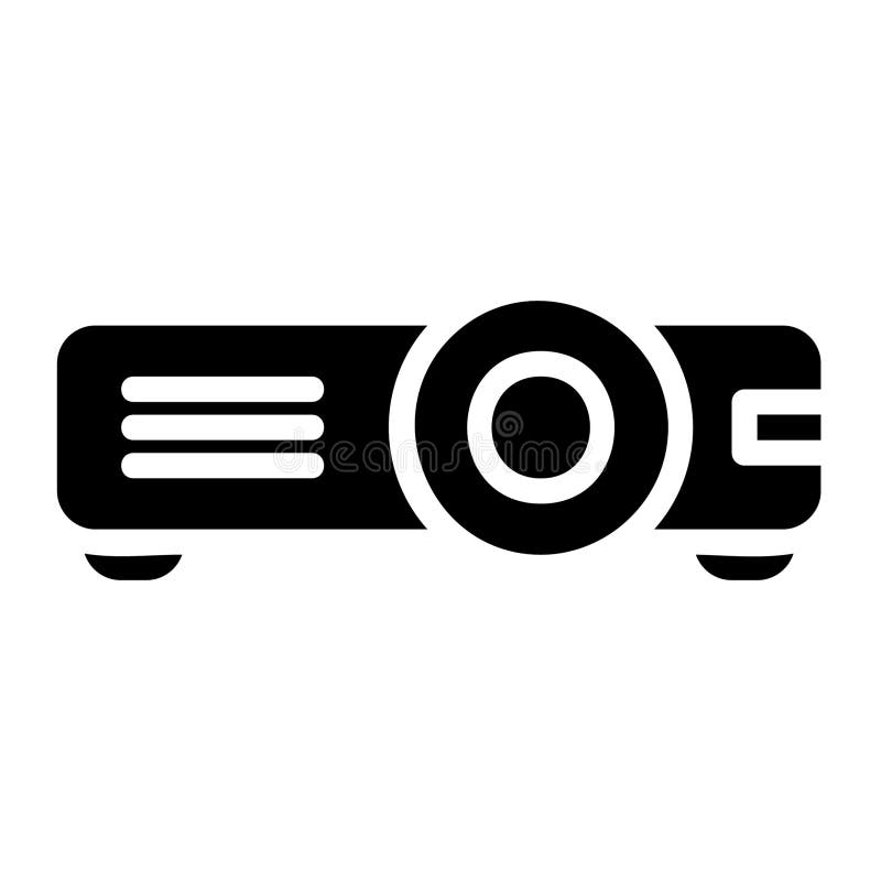 Projector Icon in Solid Style for Any Projects Stock Vector ...