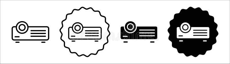 Projector Icon Symbol Set Collection. Projector Simple Vector Sign ...