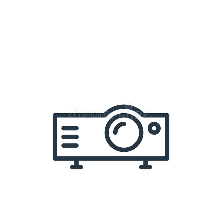 Projector Icon Vector from Working in the Office Concept. Thin Line ...