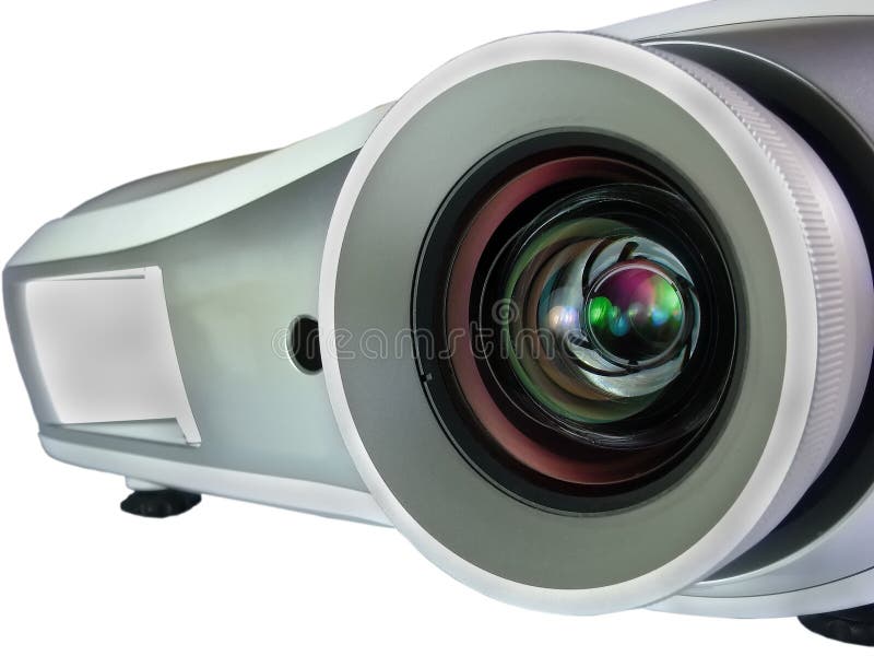 Video projector stock image. Image of entertainment, white - 19084483