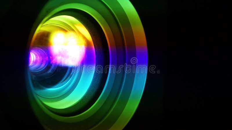 Projector Lens in Operation. Dispersion. Spectral Decomposition of ...