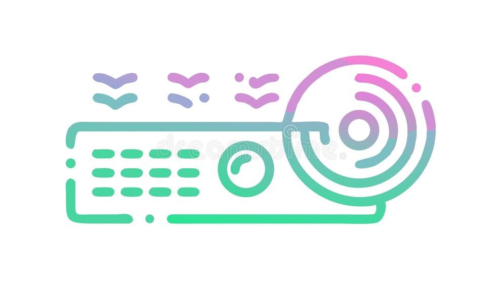 Projector Light Ray, Presentation Beam Illumination Focus, Vector ...