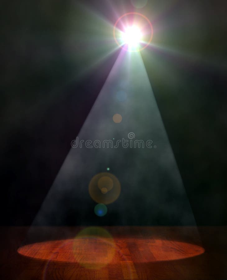 Projector light on Stage stock illustration. Illustration of beam ...
