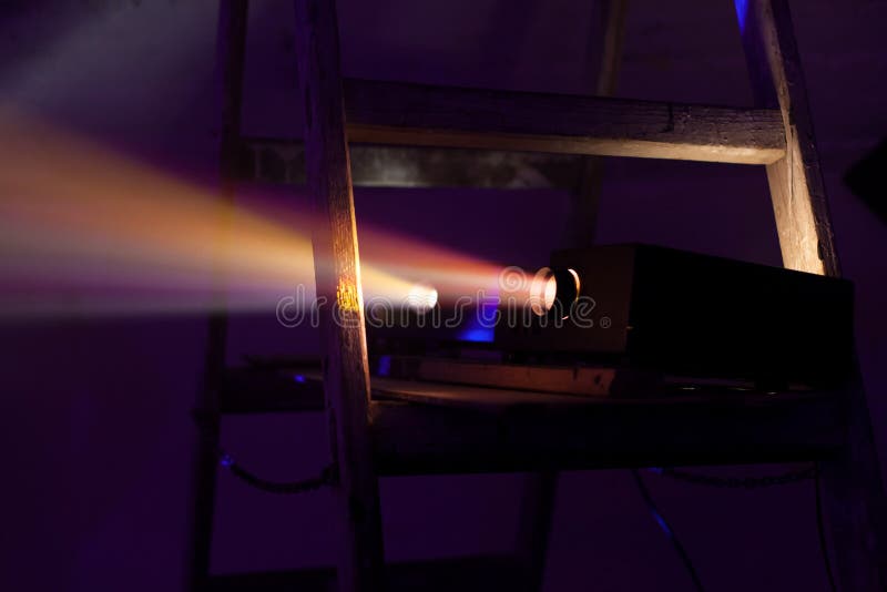 Projector Lights during Performance in Moscow Stock Photo - Image of ...