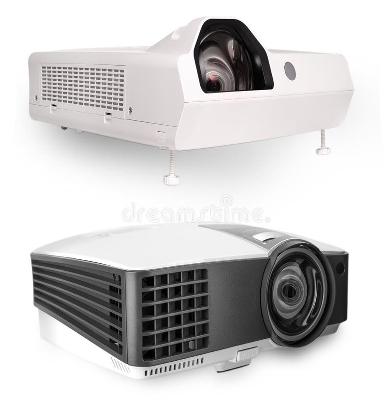 Projector Multimedia White Colour Stock Image - Image of eyesight ...