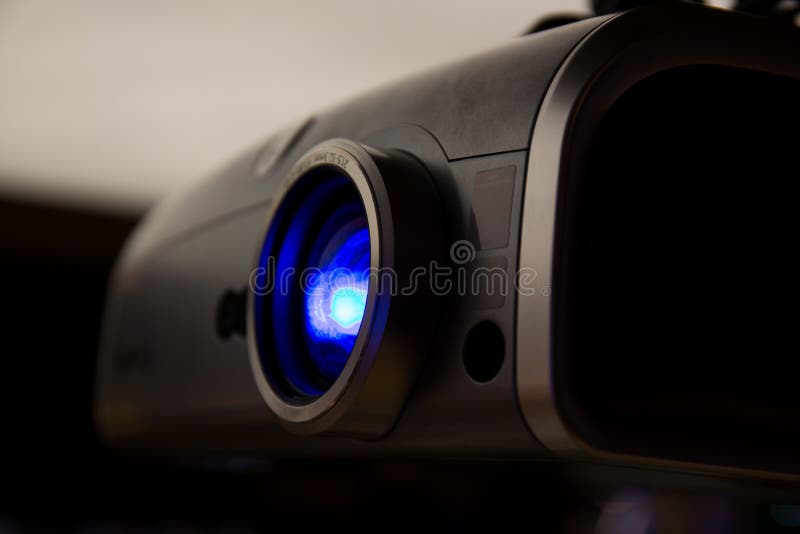 Projector in Office Room Ready for Presentation Stock Image - Image of ...
