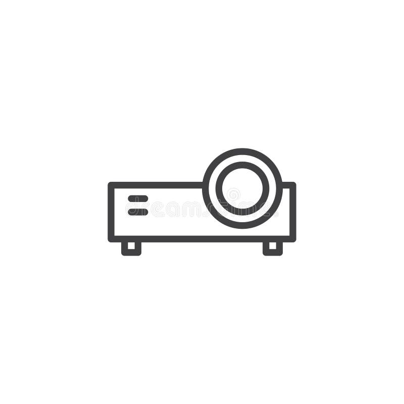 Projector outline icon stock vector. Illustration of digital - 114555467
