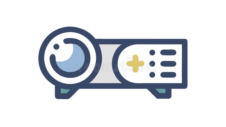 Projector with Percentage Display and Progress, Vector Design ...