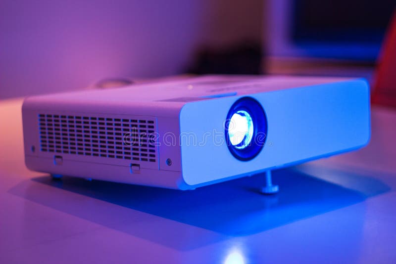 Projector on presentation stock photo. Image of career - 1290512