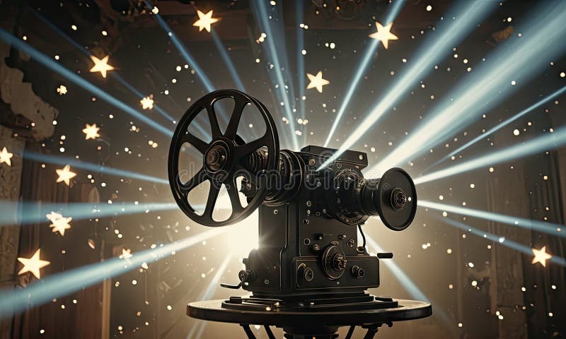 A Projector with a Projector Wheel is Shown in the Middle of a Room ...