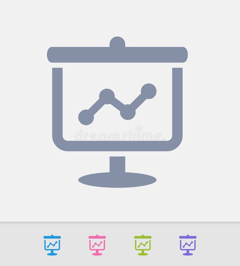 Projector Screen & Chart - Granite Icons Stock Vector - Illustration of ...