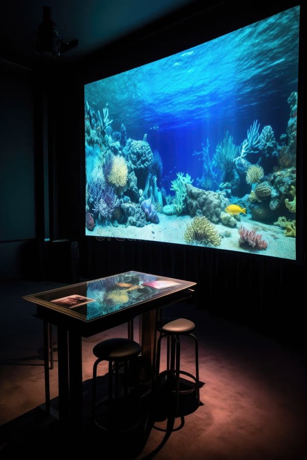 Projector Screen Displaying Presentation Slides Stock Illustration ...