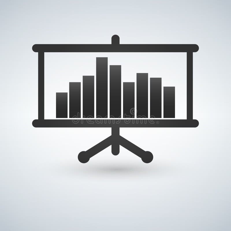 Projection Screen Graph Icon Stock Illustrations – 616 Projection ...