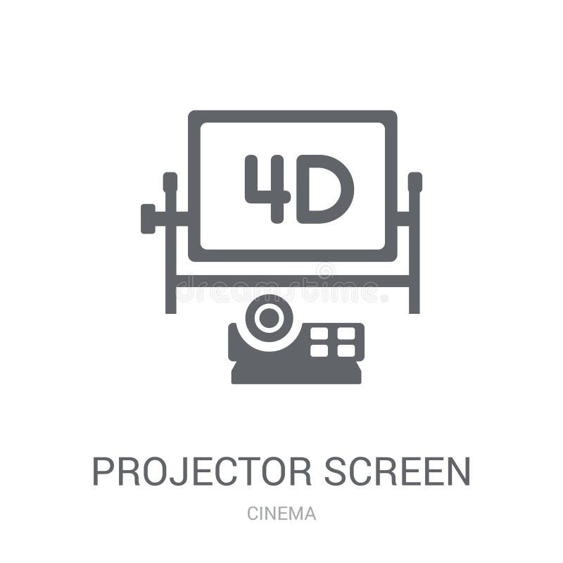 Projector Screen Icon. Trendy Projector Screen Logo Concept on W Stock ...