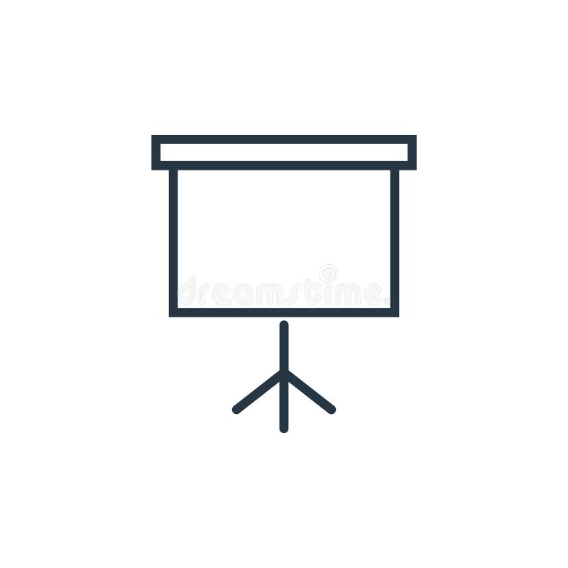 Projector Screen Icon Vector from Smart Devices Concept. Thin Line ...
