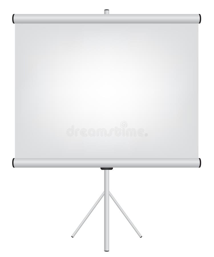 Projector screen stock illustration. Illustration of presentation - 1021809