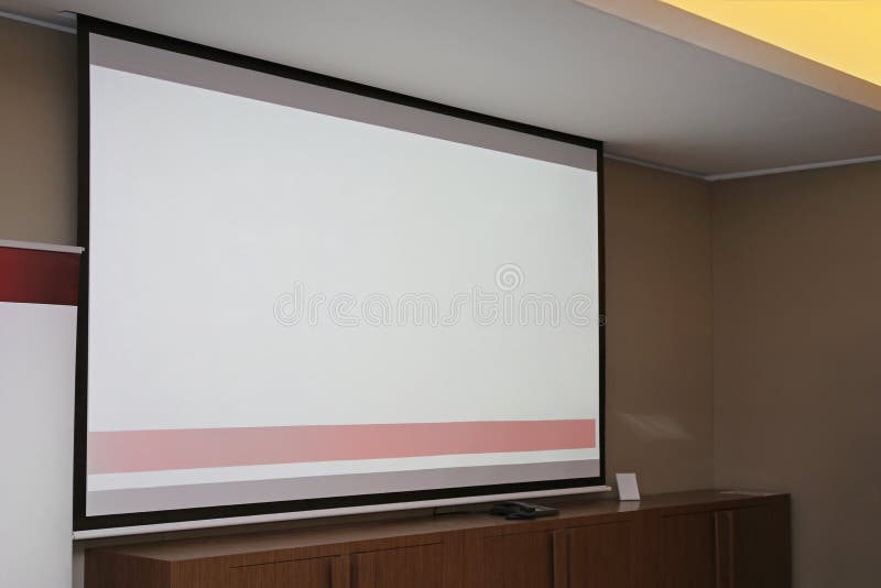 Projector Screen stock photo. Image of screen, boardroom - 111450144