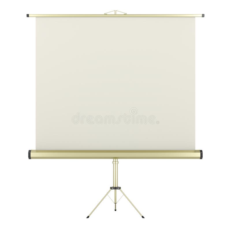 Projector Screen with Stand, 3D Rendering Stock Illustration ...
