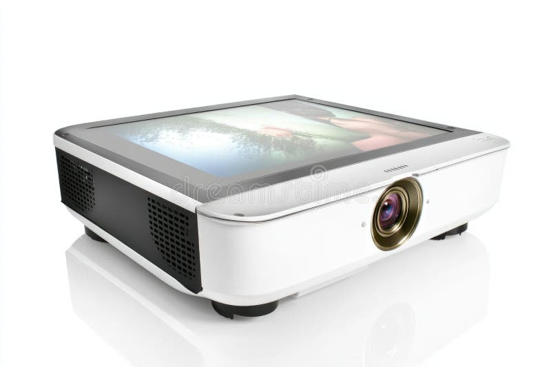 A Projector with a Screen on Top, Perfect for Presentations and Events ...
