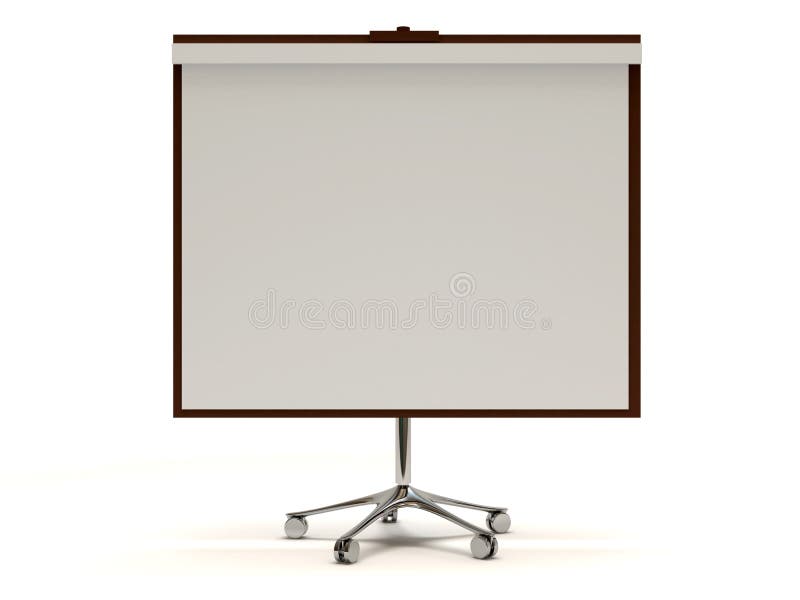 Projector Screen On White Background Stock Illustration - Image: 22809437