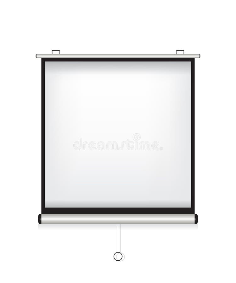 Roll Up and Projector Screen Illustration Stock Vector - Illustration ...