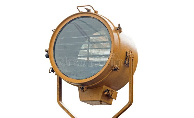 Projector by the ship stock photo. Image of travel, iron - 265633522