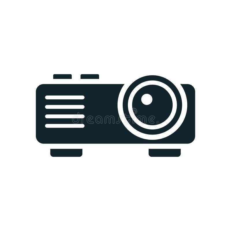 Projector Showing Presentation in Conference Room Icon Stock Vector ...