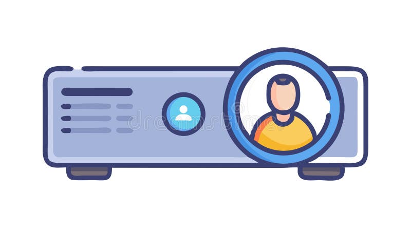 Projector Showing User Profile. Personalized Content Presentation ...