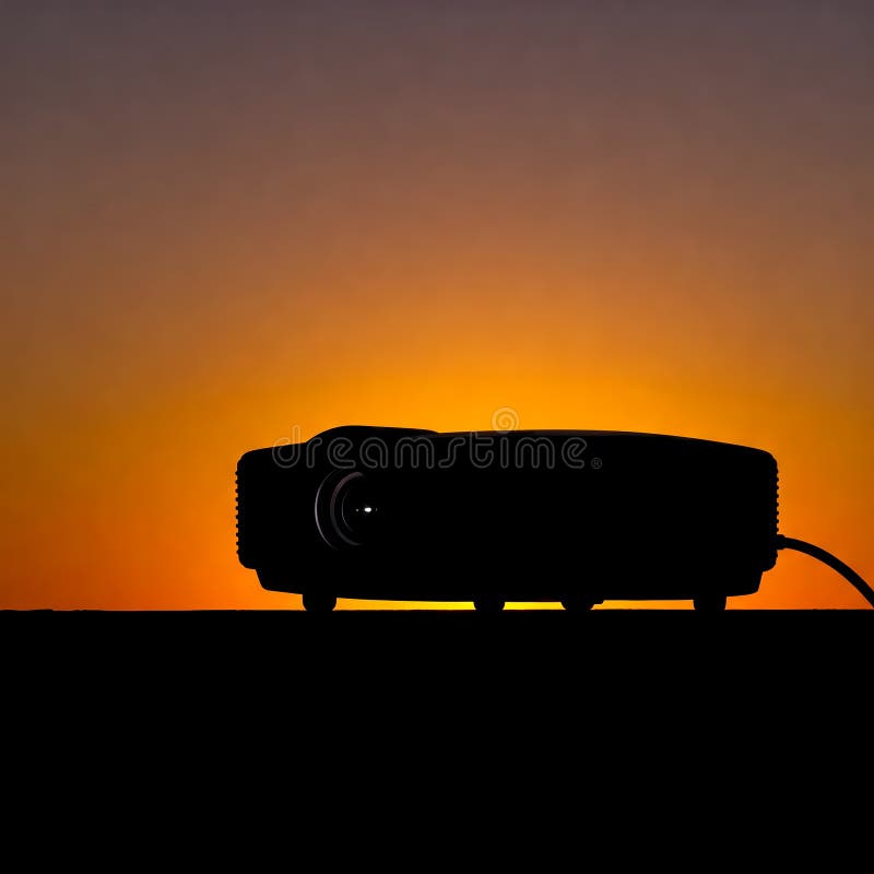 Projector silhouette stock illustration. Illustration of presentation ...