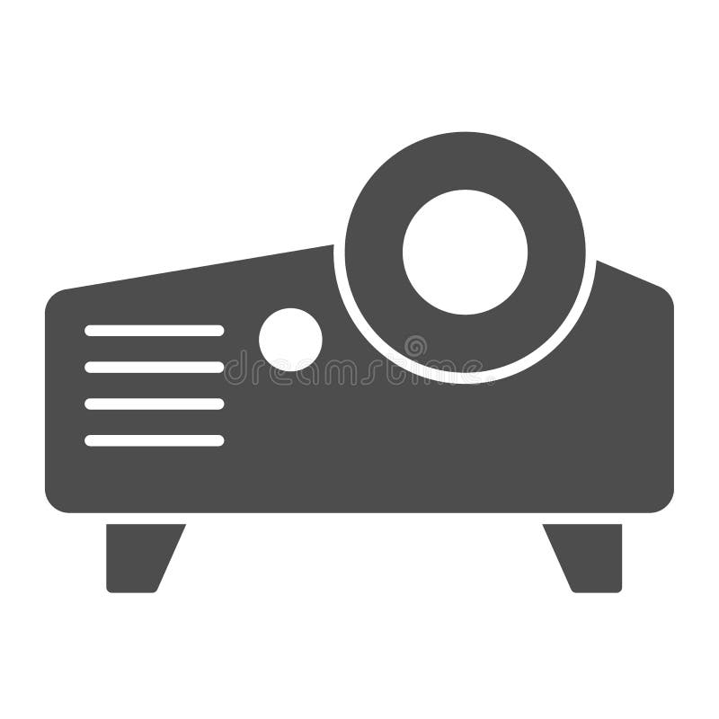 Projector Solid Icon. Film Projector Vector Illustration Isolated on ...