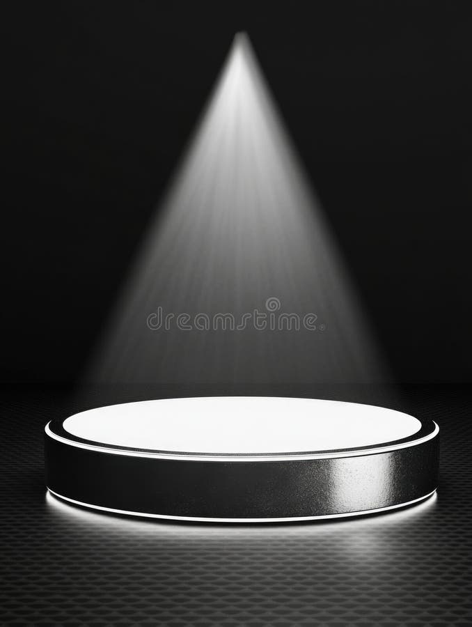 Projector Spotlight with a Hole for a Round Projection Stock Image ...